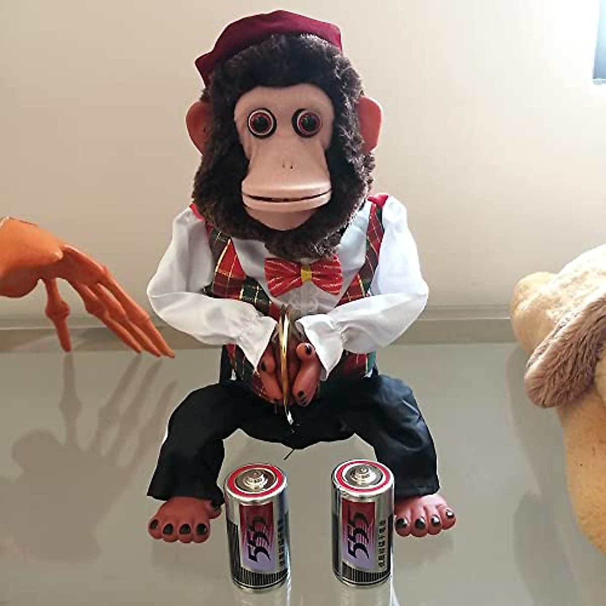 HCSXMY Cymbal Playing Monkey Charley The Chimp Vintage Electronic Plush Decoration Toy Original Source (Monkey)