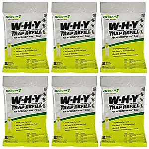 RESCUE! Non-Toxic Wasp, Hornet, Yellowjacket Trap (WHY Trap) Attractant Refill - 2 Week Refill - 6 Pack