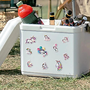Pack 50 Pcs Cute Unicorn Stickers for Water Bottles Laptop Luggage Computer Journaling Scrapbooking Kids Teens Girls Adults Aesthetic Waterproof Sticker Packs Small Vinyl Decals
