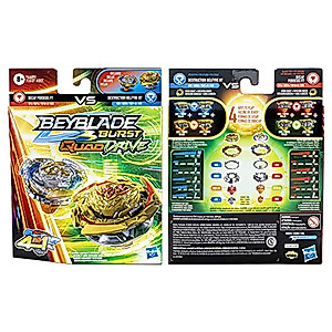 BEYBLADE Burst QuadDrive Destruction Belfyre B7 and Decay Perseus P7 Spinning Top Dual Pack - 2 Battling Game Top Toy for Kids Ages 8 and Up