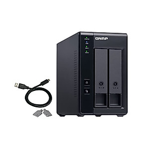 QNAP TR-002 2 Bay Desktop NAS Expansion - Optional Use as a Direct-Attached Storage Device
