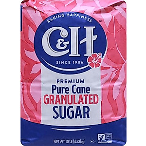 C&H Pure Cane, Granulated White Sugar, 10 lb