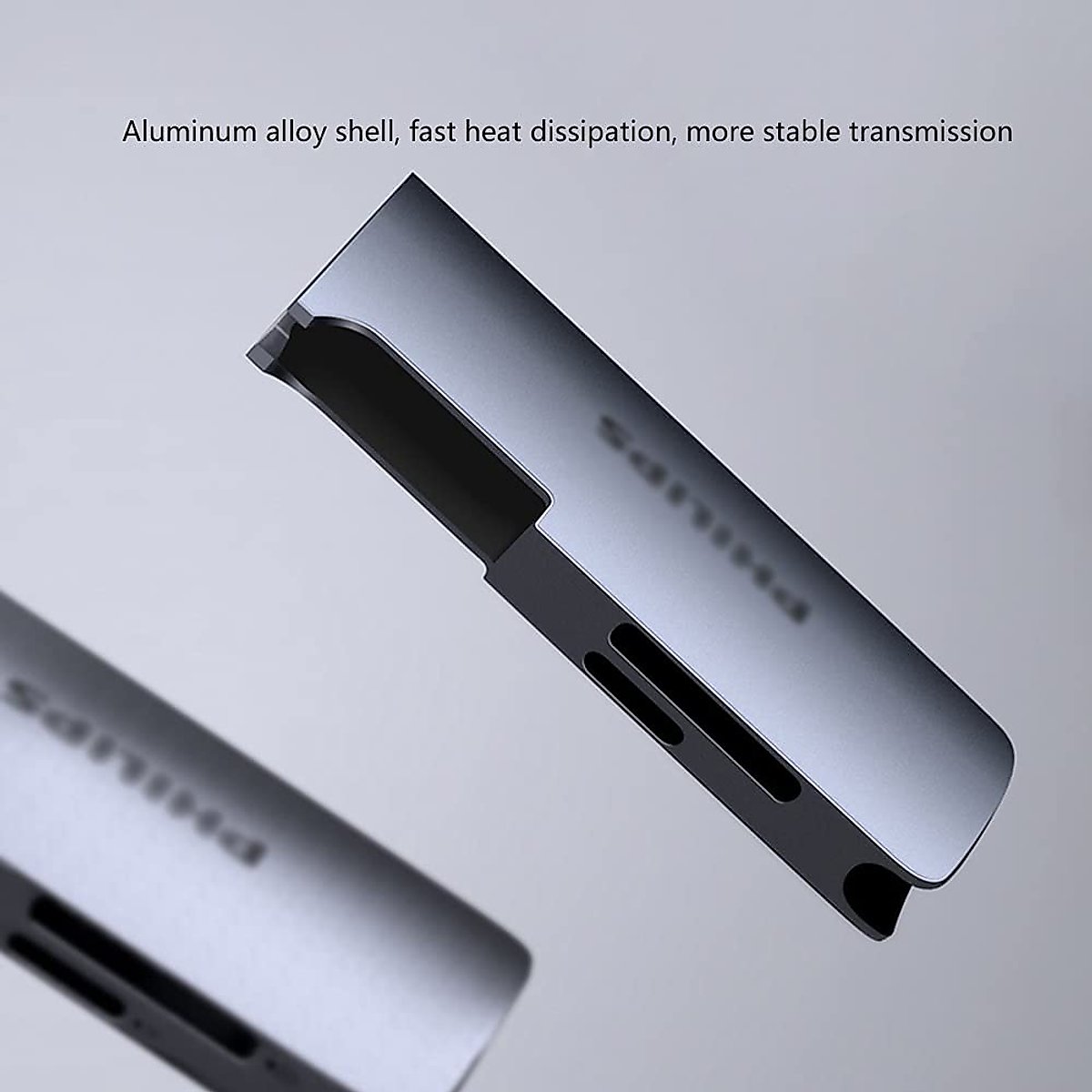 Port Expander USB C Docking Station 8-in-1 USB C Hub Adapter Aluminum Shell (4K HDMI, 3 USB3.0, SD/TF Card Reader, 60W PD, Ethernet Port USB Splitter