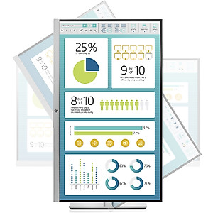 HP EliteDisplay E273 27 inch 4-Way adjustabile Monitor (1FH50A8) - (1920 x 1080) Full HD - (1x DisplayPort 1.2, 1x HDMI, 1x VGA, 3X USB 3.0) - Pack of 2