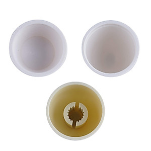 Hibbent 6 Packs Universal Toilet Bolt Caps, Toilet Push-On Bolt Caps Covers with Extra Washers for White/Almond Color Finish - 1.44 inch/ 1.1 inch/ 0.85 inch Height