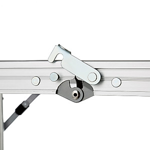 ARROWHEAD OUTDOOR 4’ ft Heavy-Duty Portable Aluminum Frame Folding Table w/Leveling Feet, Solid Tabletop Surface, 2 Adjustable Heights, Carrying Case Included, Lightweight, USA-Based Support