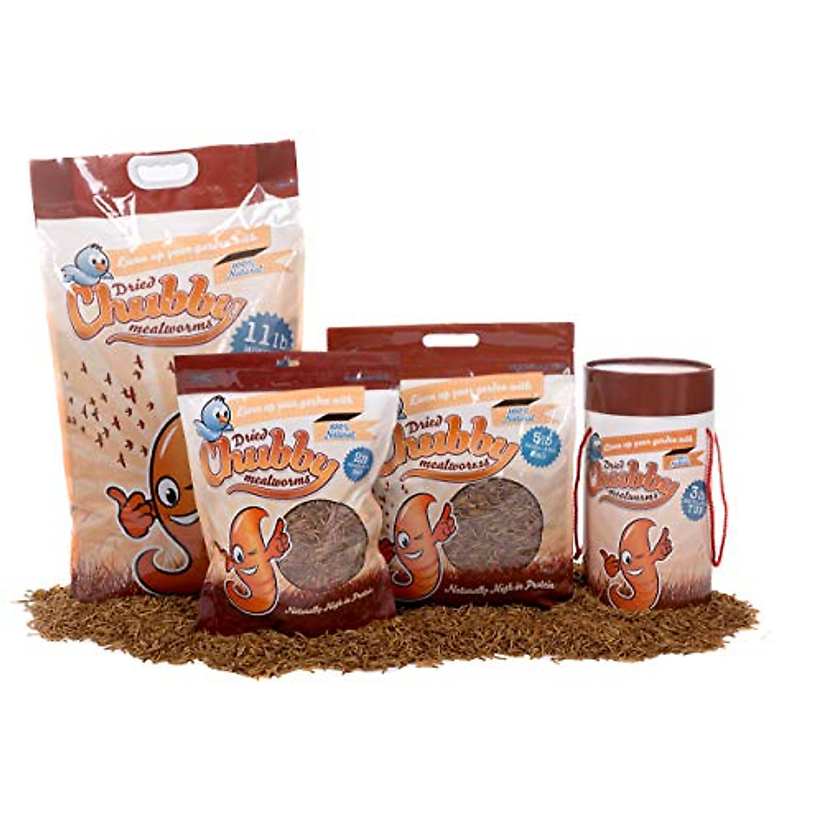 Chubby Mealworms Bulk Dried Mealworms for Wild Birds, Chickens etc. (2Lbs)