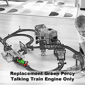 Thomas and Friend Replacement Part for Thomas and Friends Playset Talking Thomas and Percy Train Set - GLK80 ~ Replacement Green Percy Talking Train Engine, Green, Red, Black, White