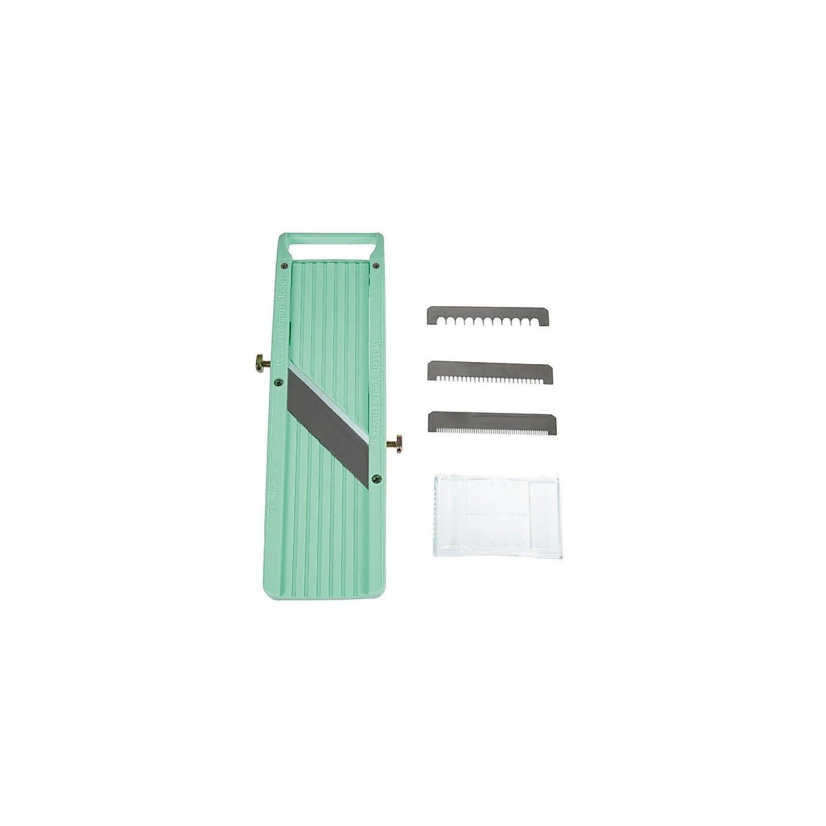 Vogue Japanese Handheld Mandoline Vegetable Food Slicer | Includes 3 x Interchangeable Blades and Safety Guard | D445