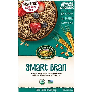 Nature's Path Organic Smart Bran Cereal, 10.6 Ounce, Non-GMO, 17g Fiber, 4g Protein