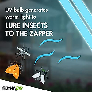 DynaZap DZ30200SR Outdoor Electronic Bug Zapper and Flying Insect Killer - All Weather Electric Mosquito Zapper Protects up to 1 Acre