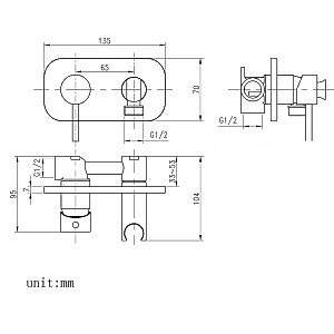 TRUSTMI Toilet Concealed Hot and Cold Bidet Spray Set,Brushed Nickel