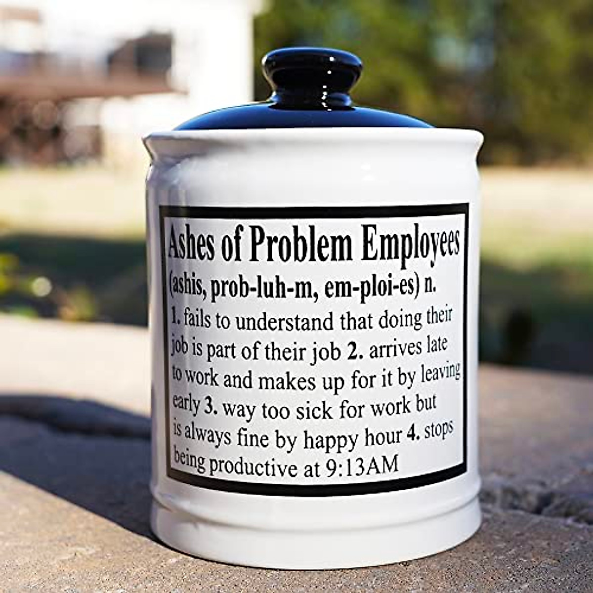 Cottage Creek Ashes of Problem Employees Piggy Bank, Funny Candy Jar, Boss Gifts