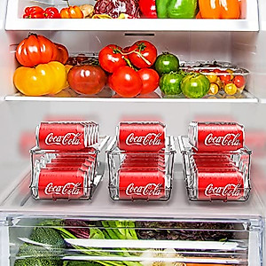 Simple Houseware 2-Pack Front-Loading Beverage Soda Can Organizer Dispenser, Clear