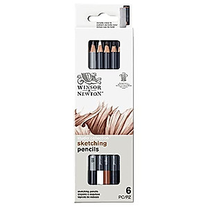 Winsor & Newton Studio Collection Artist Pencils, Sketching Pencils, Set of 6