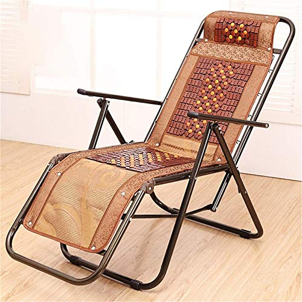 XZGDEN Lightweight Folding Deck Chair Patio Zero Gravity Chair Outdoor Folding Adjustable Reclining Chairs Pool Side Using Lawn Lounge Chair with Pillow One Size Sun Lounger Garden Chairs