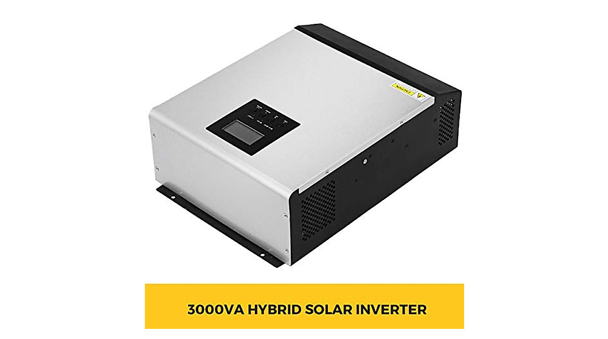 Mophorn Inverter Solar Pure Sine Wave Power Solar Charger DC AC Output with Utility Charger ...