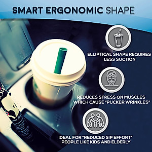 HotSips SingleSips Reusable Drinking Straw with Petite Travel Case, Made in USA, Medium 8-20 Cold or Hot, Coffee, Tea, Water Perfect On-The-Go Portability Dishwasher Safe BPA Free Food Grade