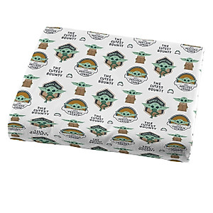 Jay Franco Star Wars The Mandalorian Twin XL Sheet Set - 3 Piece Set Super Soft and Cozy Kid's Bedding Features Baby Yoda Grogu - Fade Resistant Microfiber Sheets (Official Star Wars Product)