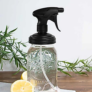 reCAP Mason Jar Spray Lid | Regular Mouth | Black | Made in the USA | Leak-proof | Freezer-proof