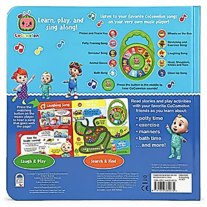 CoComelon Favorite Sing-Along Songs - Children's Deluxe Music Player Toy and Board Book Set, Ages 1-5