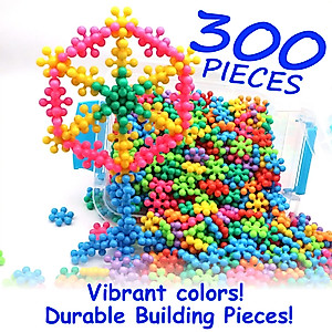 Nick Knack's Essentials 300 Pieces - STEM Interlocking Building Toy Set Linking Jax for Childhood Educational Development | Multicolored Classroom Set