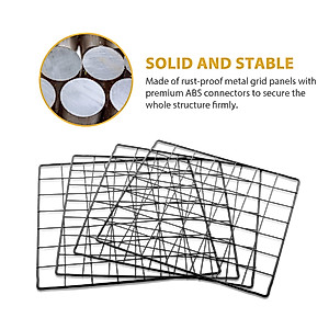 SUPER DEAL Metal Wire Cube Storage Organizer, 12 Cubes DIY Modular Cabinet Bookcase Bookshelf Shoe Rack Stackable Wire Cube Closet for Home, Office, Living Room, Bedroom