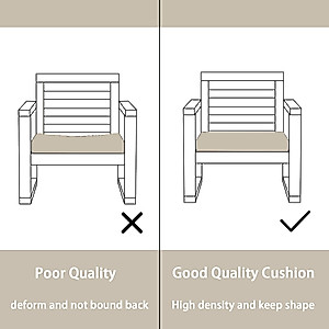 COZYVIDA Indoor/Outdoor Deep Seat Patio Cushions: Resilient Foam Filling, Weather Resistant Patio Cushions,seat(23.5x25x5.1 inch),Back(27x25 inch) 2 Sets,Toffee Trellis