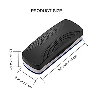Ddaowanx Whiteboard Eraser, Magnetic Dry Erase Eraser, Glass Board Eraser,School and Office Supplies, Pack of 2 (Black)