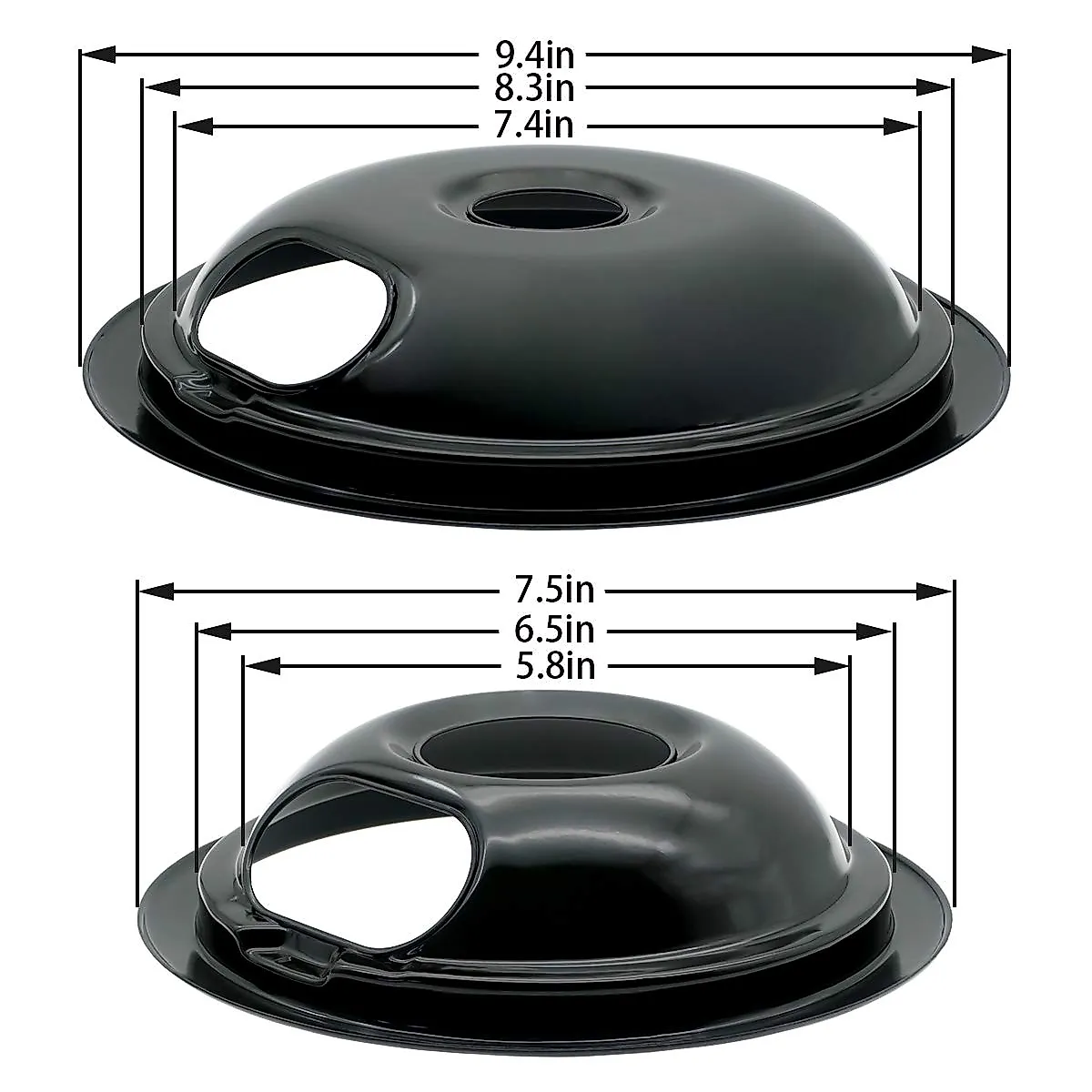 W10288051 Range Cooktop Porcelain Drip Pans and MP22YA Electric Range Burner Element Unit Set by SupHomie - Compatible with Whirlpool Amana Electric Range Stove