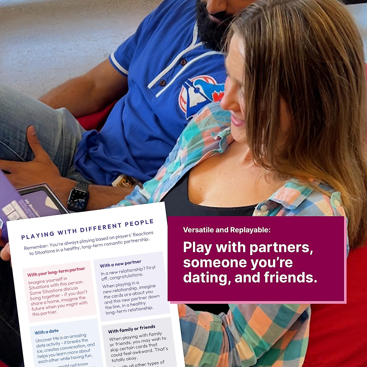 Reviive Uncover Me: Interactive Adult Card Game for Couples and Friends, Date Night Party Game, Communication and Conversation Starter