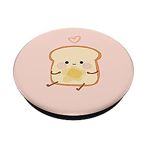 Cute Toast and Butter Graphic PopSockets Swappable PopGrip