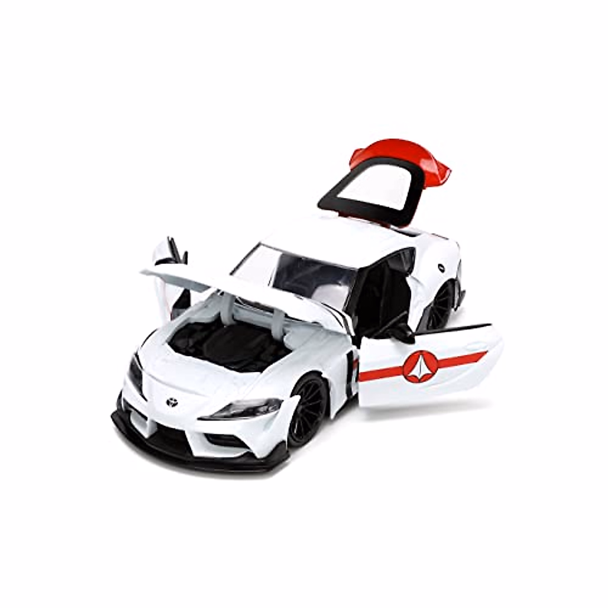 Robotech 1:24 2020 Toyota Supra Die-cast Car & 2.75" Rick Hunter Figure, Toys for Kids and Adults