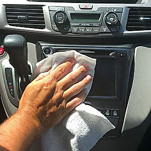 Grab•a•Rag Microfiber Cleaning Cloth, Soft Highly Absorbent Lint-Free Streak-Free Reusable Microfiber Towel Wipes for House, Kitchen, Bathroom, Car, Electronics, TV Screen, Pack of 75 (11.7" x 12.3")…