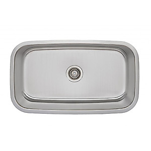 Wells CMU3118-10-1 Craftsmen Series Stainless Steel Kitchen Sink Package, 31", Brushed Matte Finish