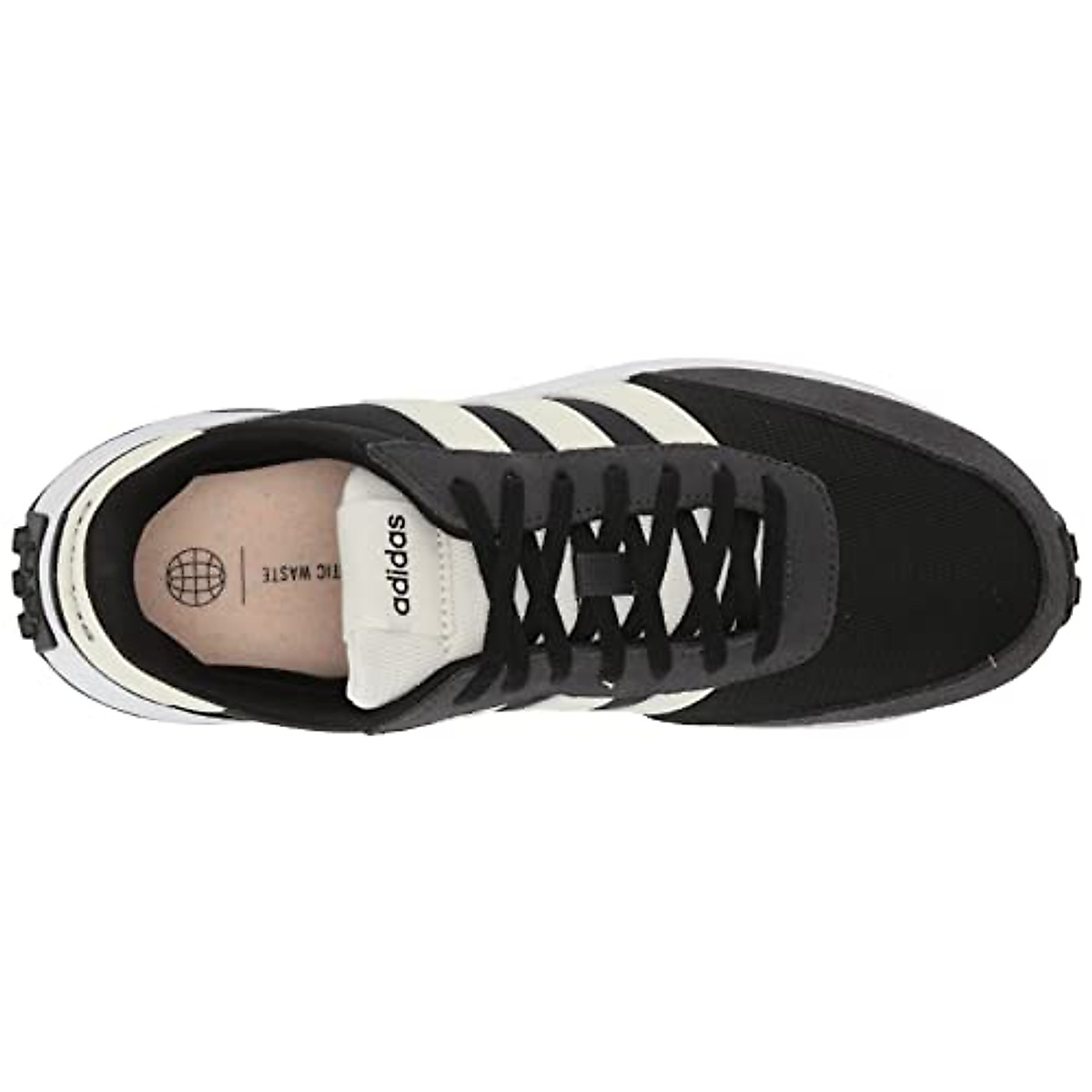 adidas Women's 70s Running Shoe, Black/Off White/Carbon, 7.5