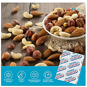 110 Packs 100CC Food Grade Oxygen Absorbers (10 Packs in Individual Vacuum Bag, 11x Packs of 10) Oxygen Absorbers for Food Storage, Oxygen Packet for Long Term Food Freshness (100CC(110-Pack))