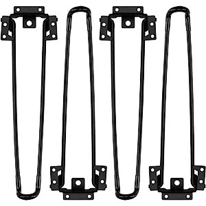Enenes 20.4 inch Folding Hairpin Leg, 4PCS Height Folding Table Leg, Heavy Duty Easy Install Folding Coffee Table Leg(20.4 Inch)