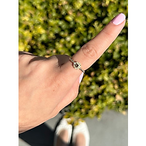 LE VIAN 1/6 Carat White and Chocolate Diamond Beaded Milgrain Band Ring for Women in 14k Yellow Gold (Fancy Brown / I1-I2, cttw) Anniversary Promise Wedding Band Ring Size 6