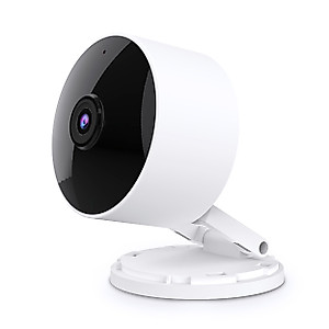 Feit Electric CAM1/WIFI 1080p HD Indoor WiFi Smart Home Security Camera with Night Vision, 2-Way Audio, Works with Alexa & The Google Assistant, White