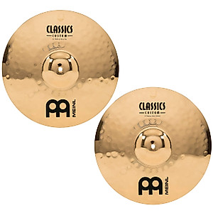 Meinl 15" Medium Hihat (Hi Hat) Cymbal Pair - Classics Custom Brilliant - Made in Germany, 2-YEAR WARRANTY (CC15MH-B)