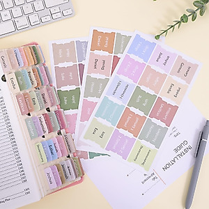 EOOUT Bible Tabs, 90 Tabs, Morandi Laminated Bible Tabs for Women and Men, Bible Book Tabs, Testament Bible Index Labels, Morandi Aesthetic Bible Journaling Study Supplies Accessories