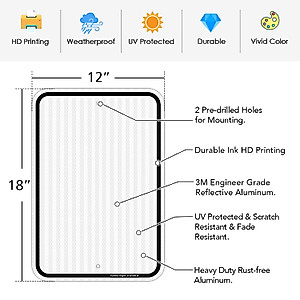 Faittoo Blank Write-On Metal Sign, 2-Pack 18 x 12 Inches Blank Metal Signs, Rust Free Aluminum, Engineer Grade Reflective Material, UV Protected, Weather/Fade Resistant, Easy to Install