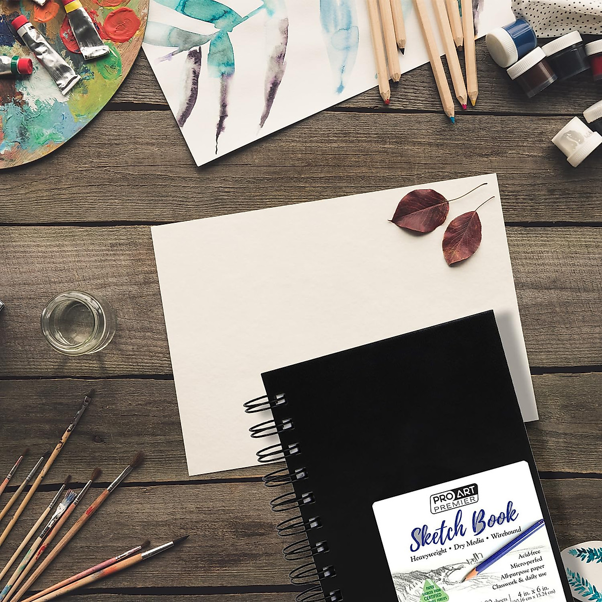 Pro Art Premium Sketch Book 4"x6" 80 Sheets, 70#, Wire, Sketch Book, Sketchbook, Drawing Pad, Pad, Drawing Paper, Art Book, Paper, Sketchbook for