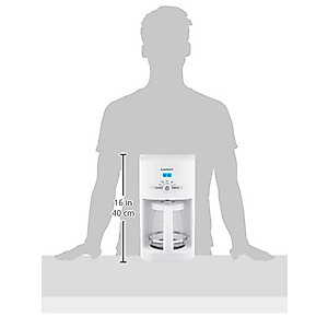 Cuisinart DCC-1120 12-Cup Classic Programmable Coffeemaker, White, 12-Cup, Programmable