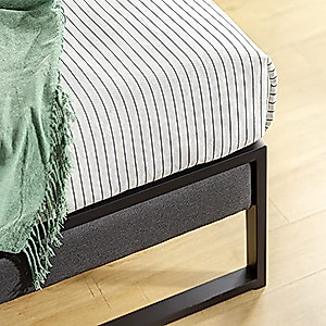 ZINUS Christina Upholstered Platform Bed Frame with Headboard, No Box Spring Needed, Wood Slat Support, Easy Assembly, Queen