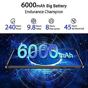 OUKITEL K9 Unlocked Cell Phone,7.12" FHD+ Screen 64GB ROM+4GB RAM Smartphone 16MP+8MP Dual Camera 6000mAh Battery Unlocked Cell Phones,Support OTG