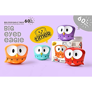 Cute Kitchen Timer-Loud Eagle Mechanical Boiled Egg Timer for Cooking,Sports,Beauty,Study (Blue Eagle)