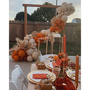 115PCS Fall Balloon Garland Arch Kit Burnt Orange Balloons Terracotta Balloons Arch kit,Double Stuffed Rust Balloons, Thanksgiving Autumn Fall Birthday Bridal Shower Party Decorations