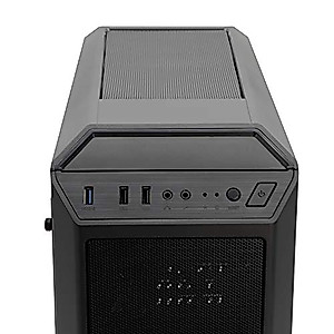 YEYIAN Blade 2101 Gaming PC Case, Acrylic Mid Tower ATX/Micro ATX, LED Fans, SPCC Chassis, Metal Mesh Air Flow, 3 USB/Audio Ports, 16.33"x7.08"x18.85", ROHS CE Certified, Black